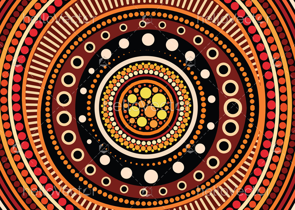 Aboriginal dot art vector background. - Download Graphics & Vectors