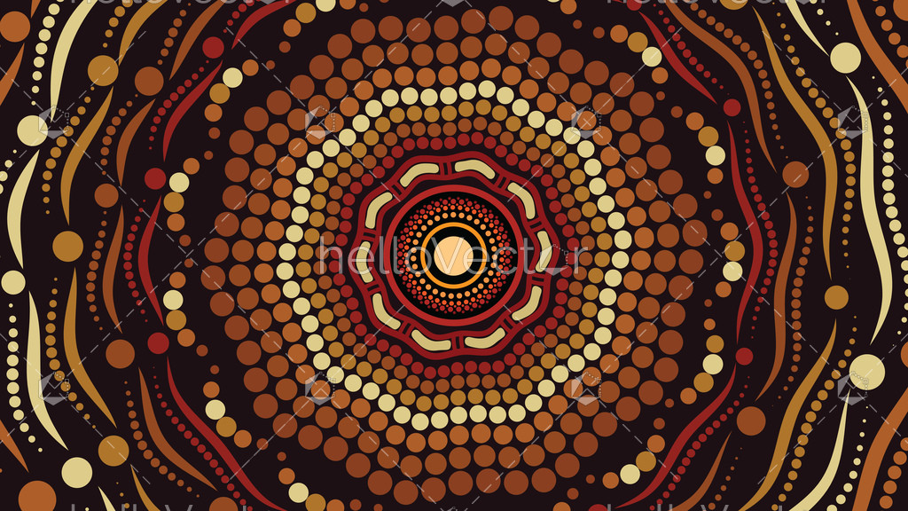 Illustration based on aboriginal style of background. - Download ...