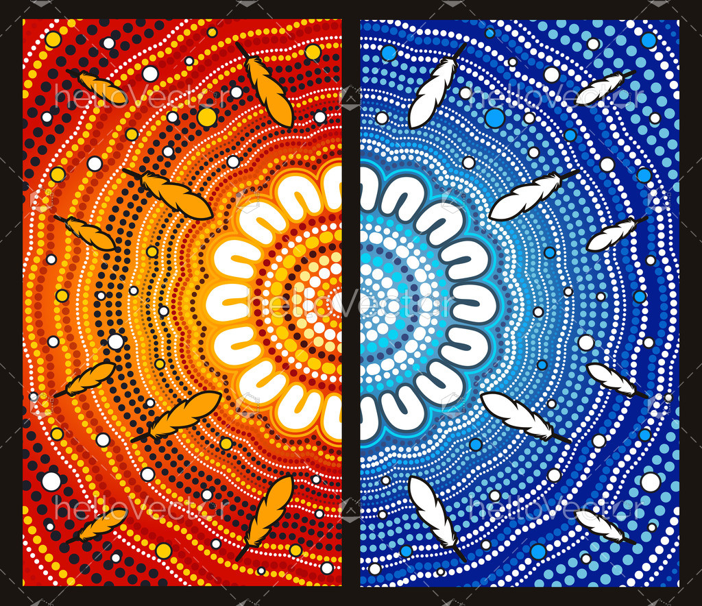 Aboriginal Dot Art Vector Painting Download Graphics Vectors