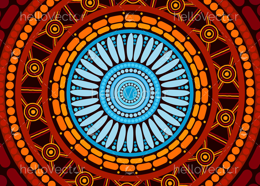 Illustration based on aboriginal style of background. - Download ...