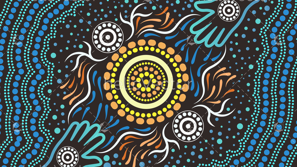 Illustration based on aboriginal style of background. - Download ...