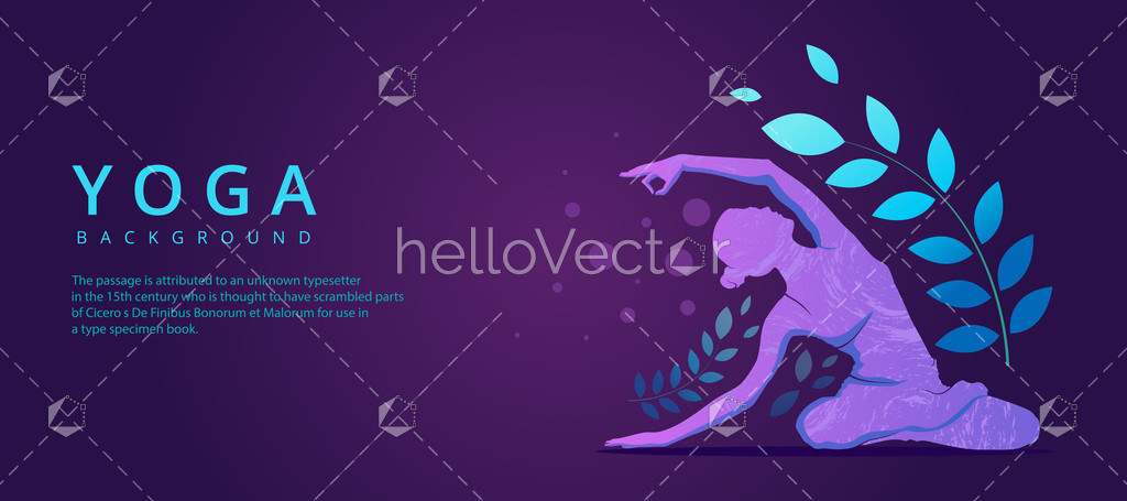 Yoga banner background, Health and fitness concept - Download Graphics ...