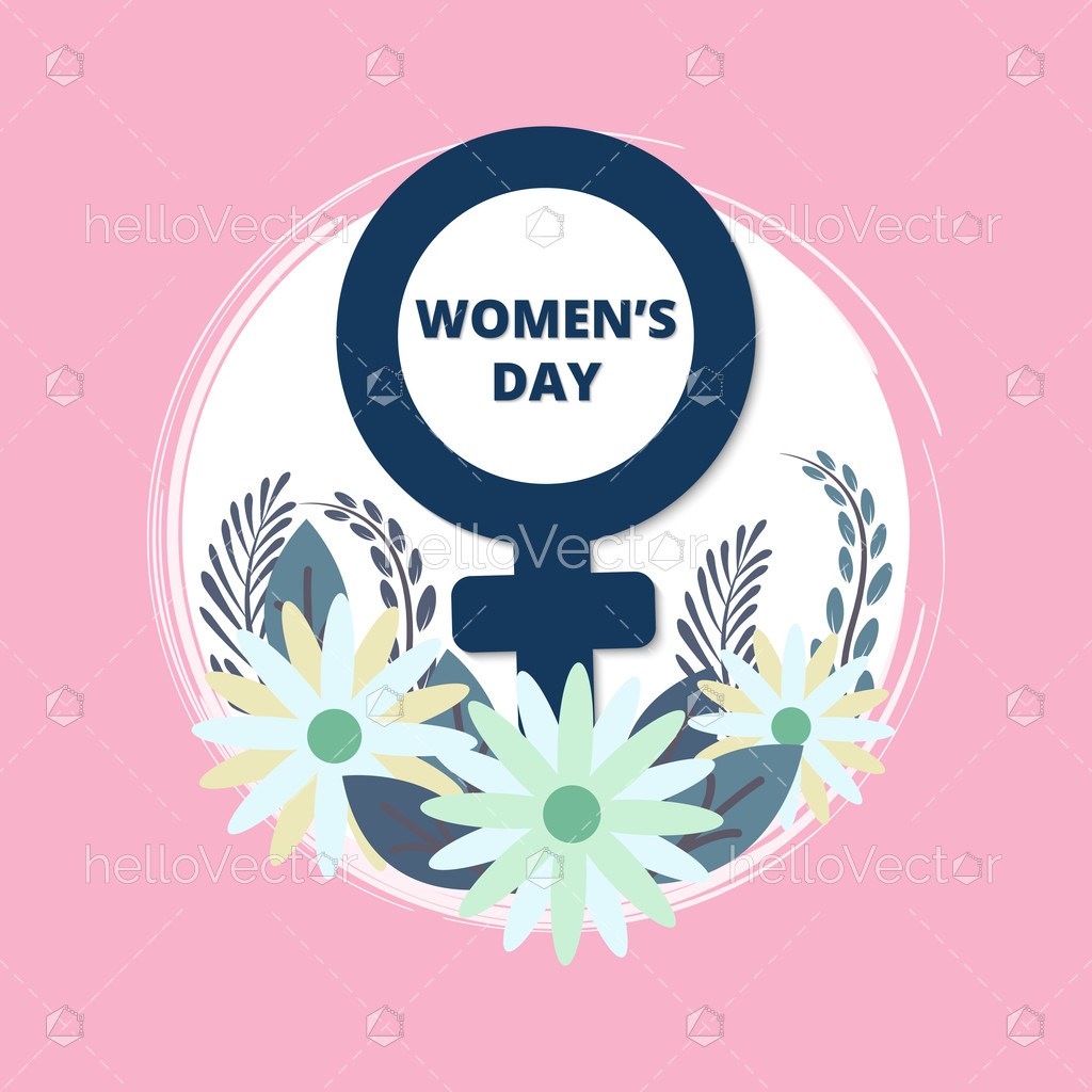 Women's day vector graphics with woman symbol - Download Graphics & Vectors