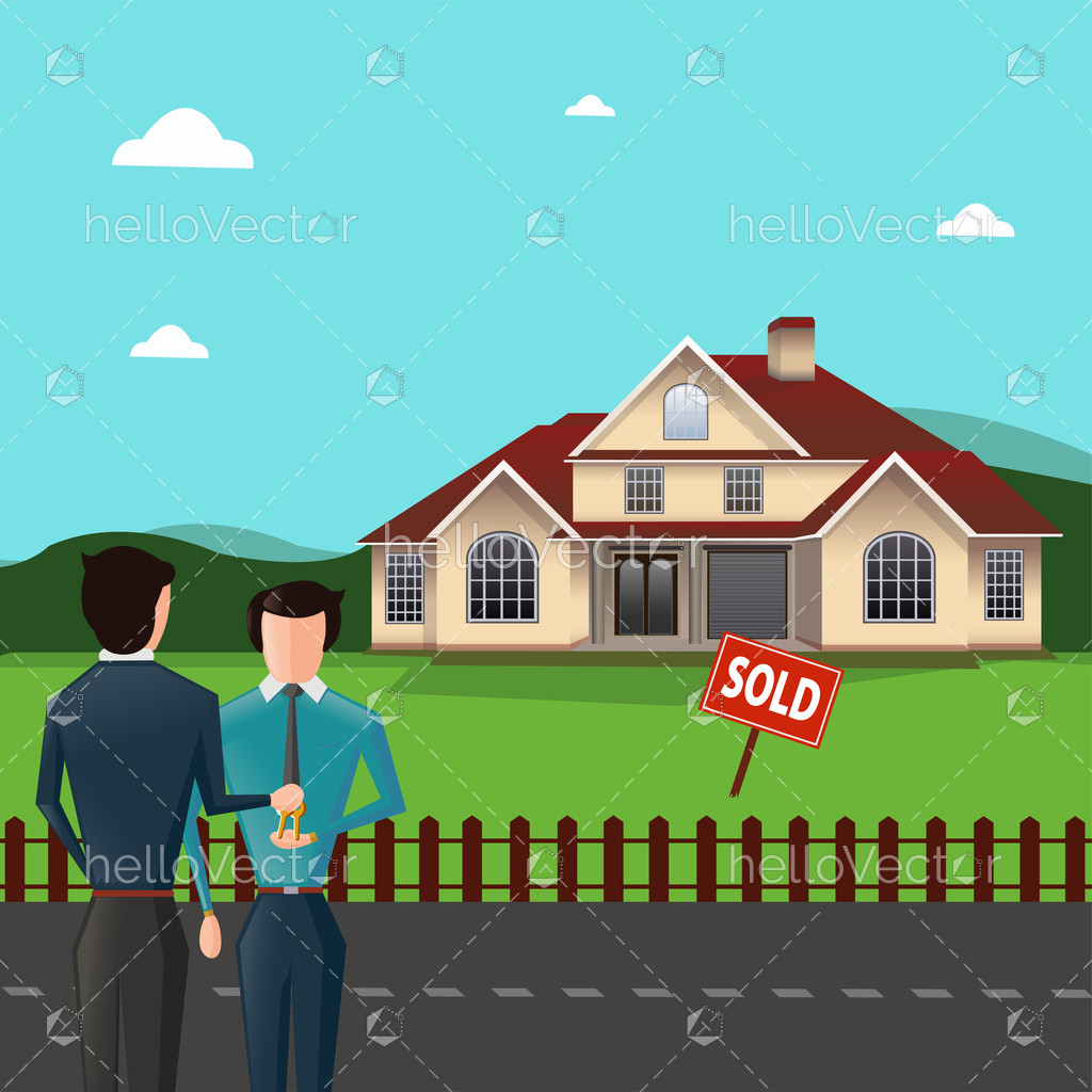 Real Estate concept vector illustration - Download Graphics & Vectors