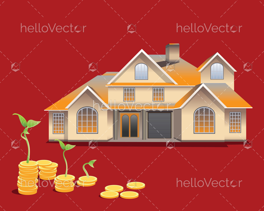 Real Estate concept vector background - Download Graphics & Vectors