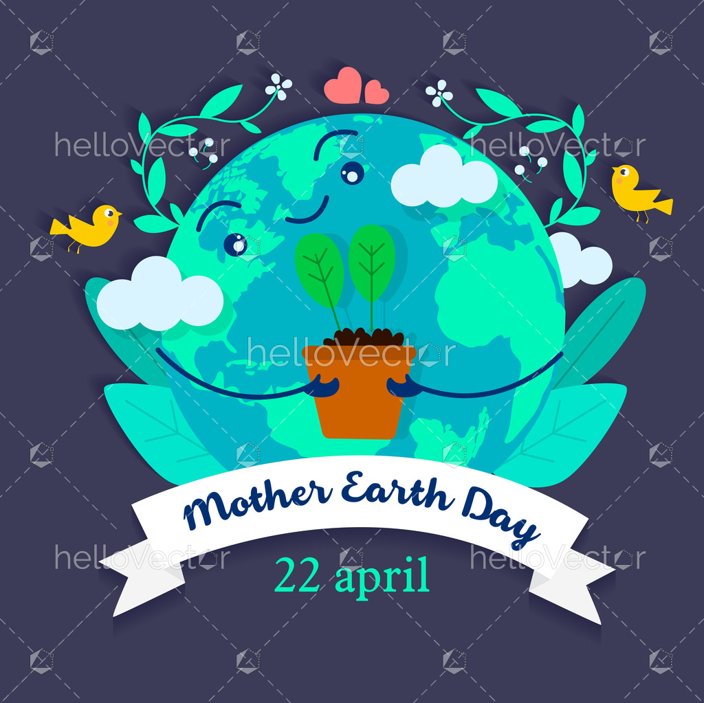 Mother earth day - Vector Illustration - Download Graphics & Vectors