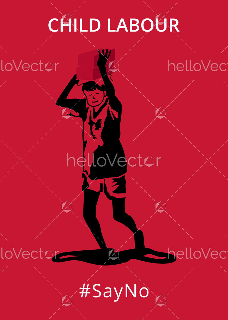 Child Labour - Vector Illustration - Download Graphics & Vectors