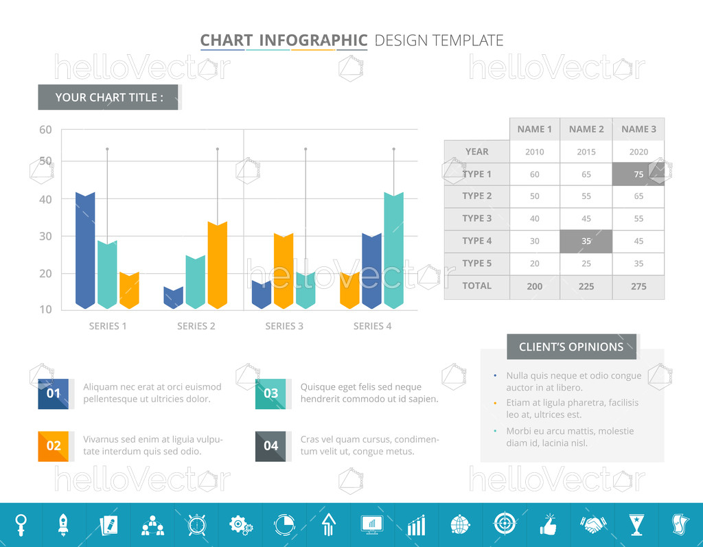 Bar Chart Infographic Template - Vector Illustration - Download ...