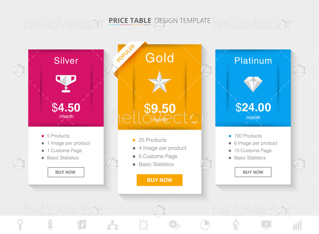 Price Chart Template Design - Download Graphics & Vectors