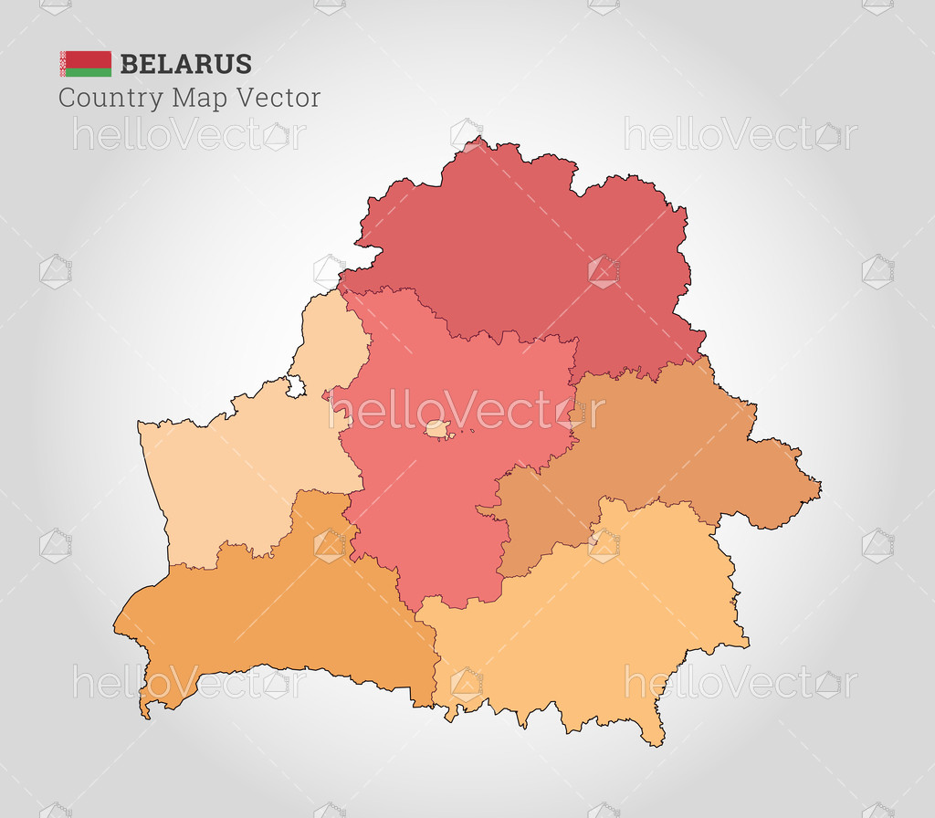 Belarus Colorful Map - Vector Illustration - Download Graphics & Vectors
