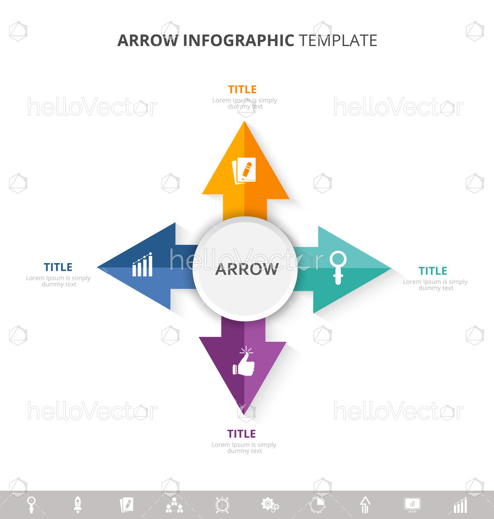 Arrow 4 steps Infographic Template - Download Graphics & Vectors