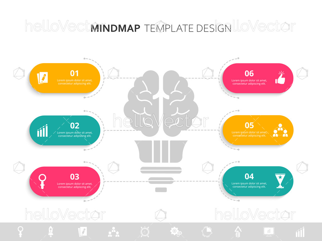 Mind map infographic template - Vector Illustration - Download Graphics ...