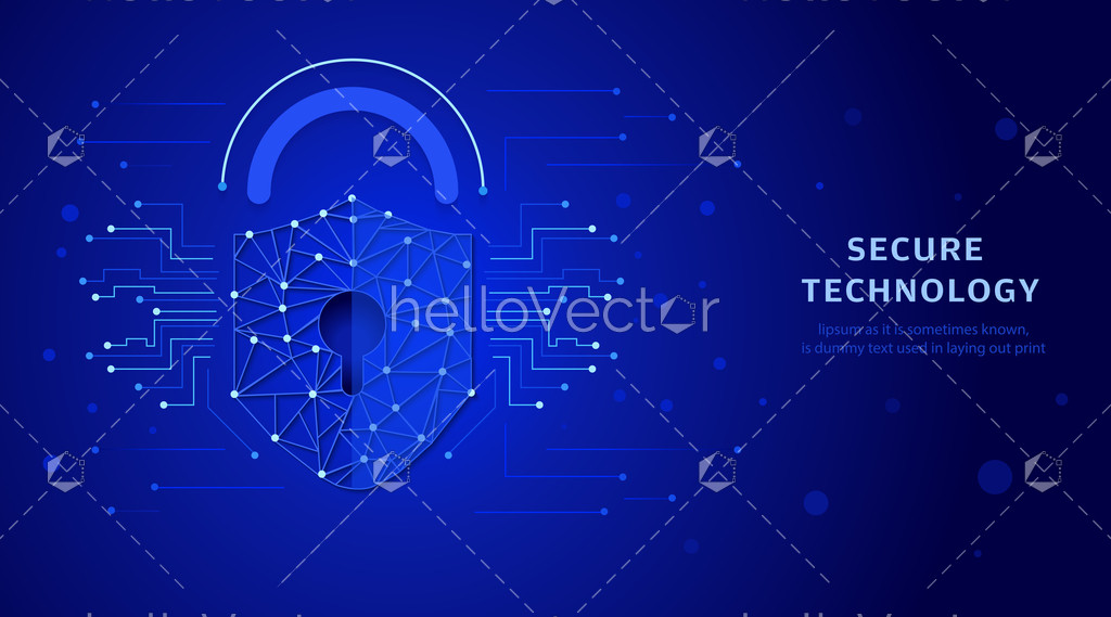 Technology security digital background - Download Graphics & Vectors