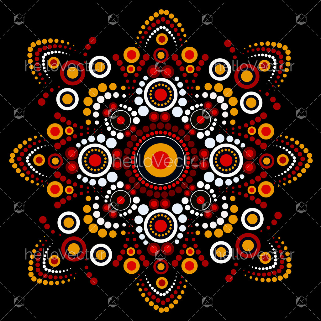 Aboriginal mandala dot painting - Vector illustration - Download ...