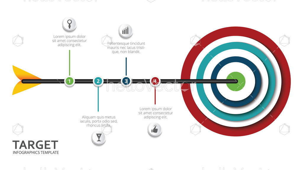 Target infographic design - Vector Illustration - Download Graphics ...