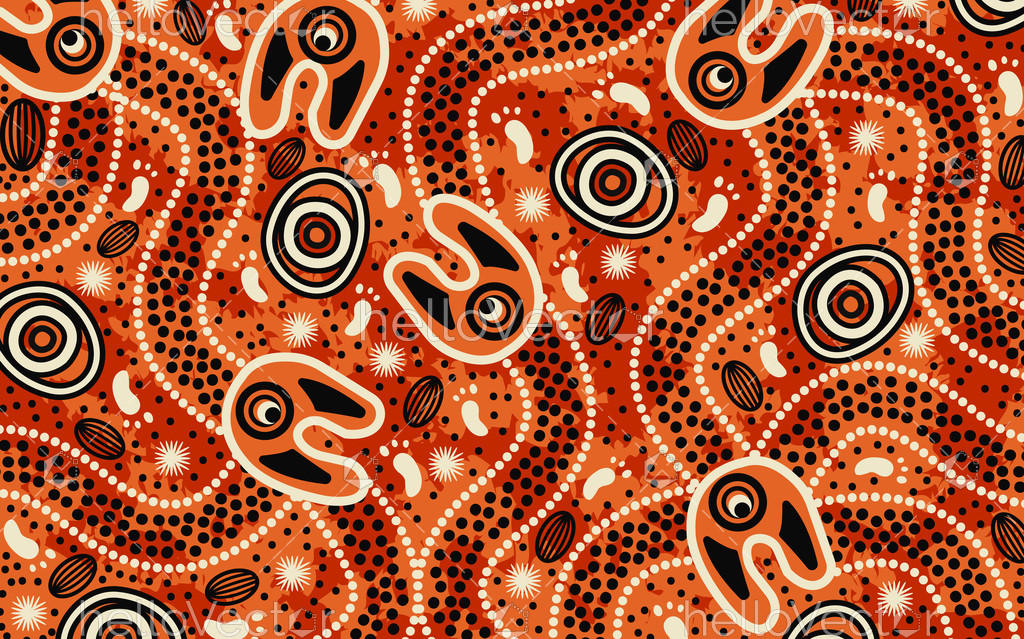 Aboriginal art vector background for fabric and textile - Download ...