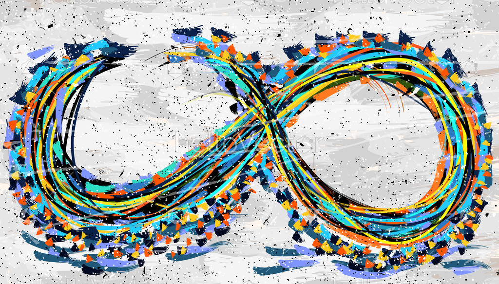 Abstract infinity painting - Download Graphics & Vectors