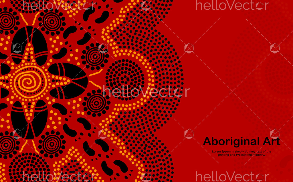 Aboriginal art banner background - Download Graphics & Vectors