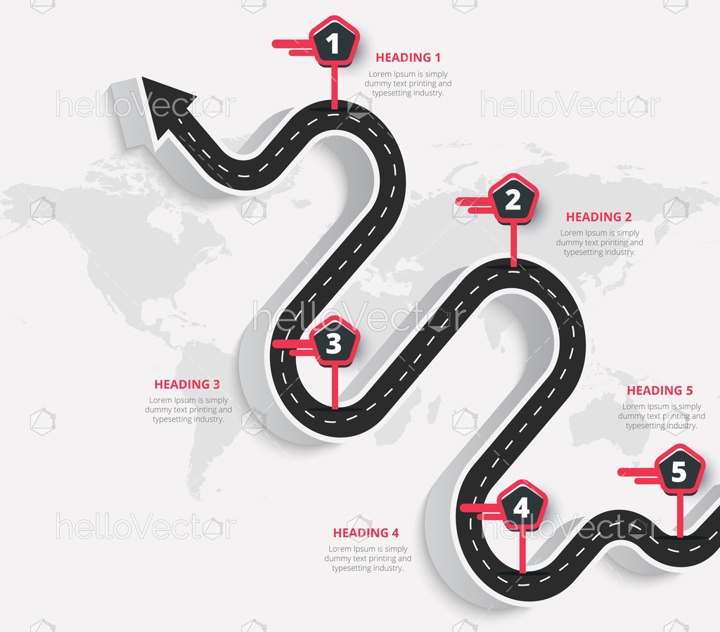 Business Arrow Road Map Infographic - Download Graphics & Vectors