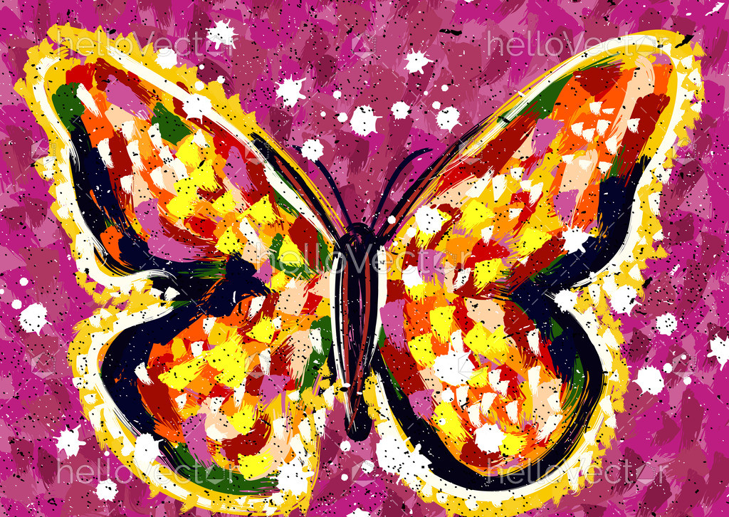Abstract Butterfly Painting - Download Graphics & Vectors