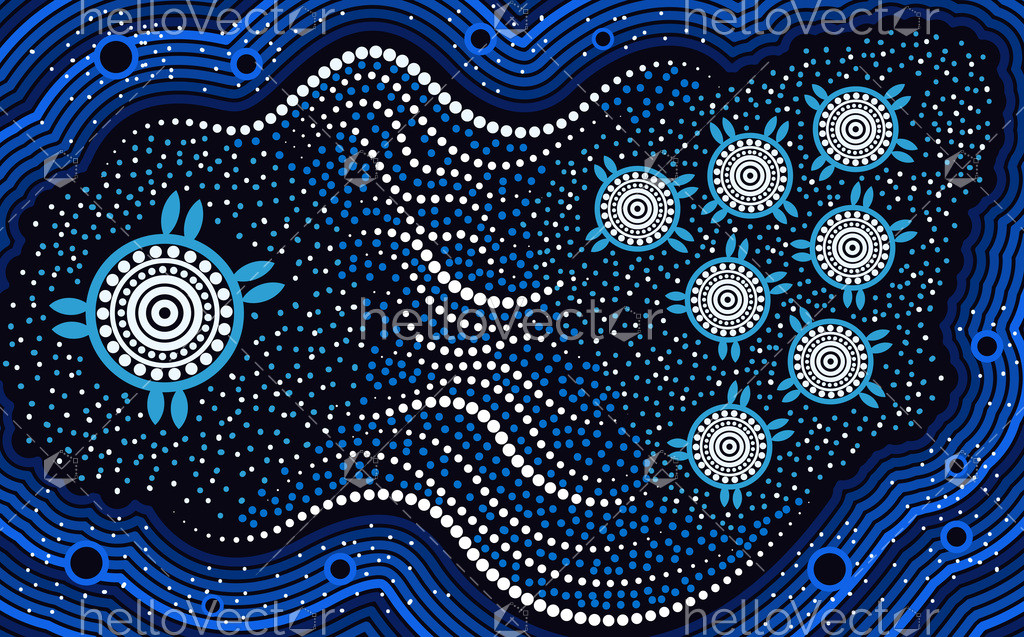 Aboriginal background dreaming - Download Graphics & Vectors