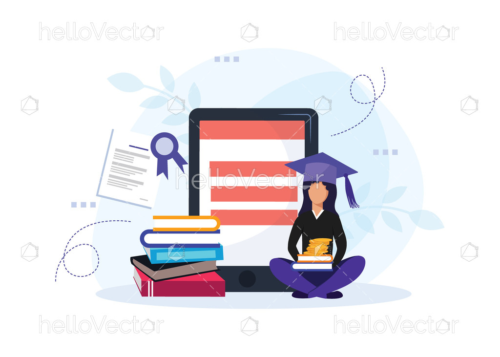 Student loans vector illustration - Download Graphics & Vectors
