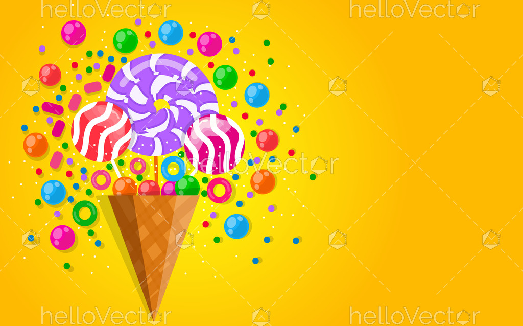 Sweet colorful candy poster background - Download Graphics & Vectors