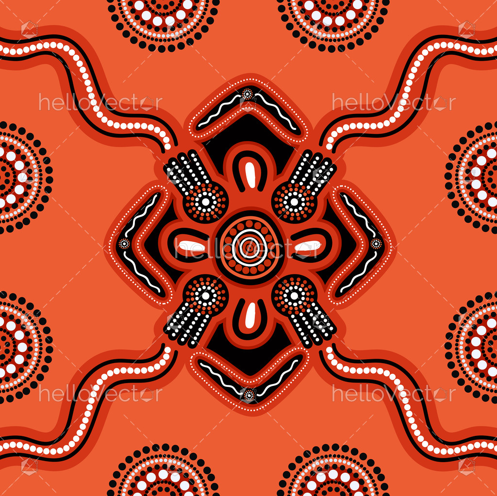 Australian aboriginal background vector - Download Graphics & Vectors