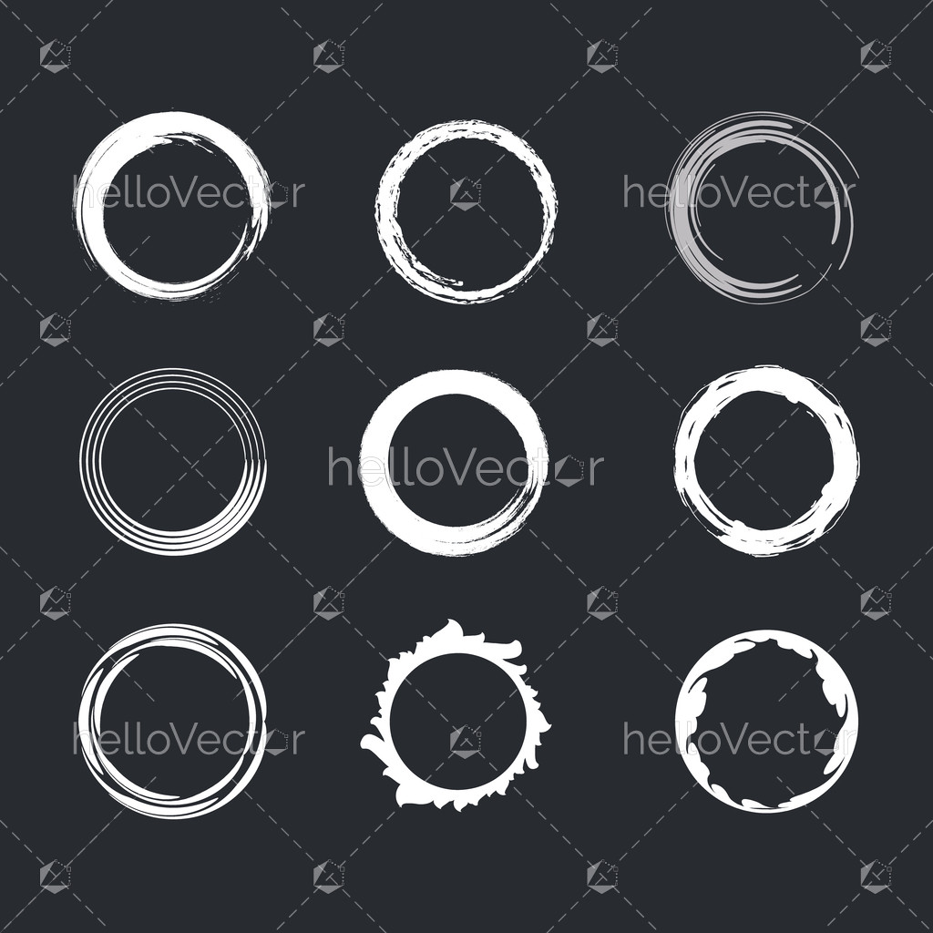 Vector set of hand drawn circles - Download Graphics & Vectors