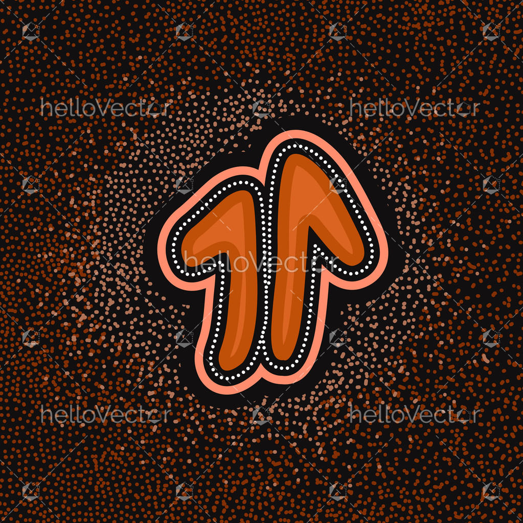 Kangaroo Tracks - Aboriginal art background - Download Graphics & Vectors