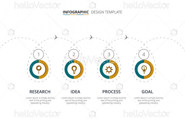Process infographic template design - Download Graphics & Vectors