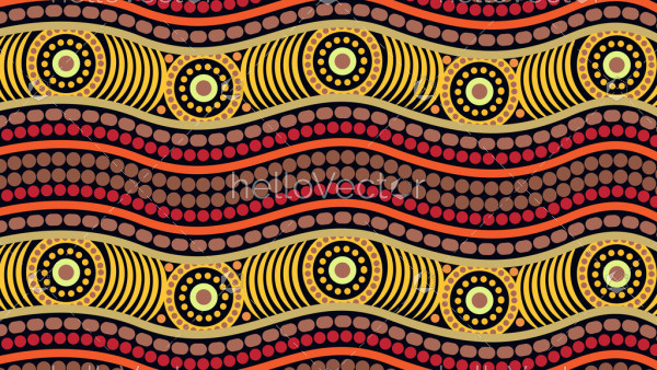 Illustration based on aboriginal style of dot background. - Download ...