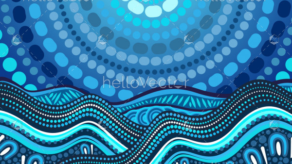 Illustration based on aboriginal style of background. - Download ...