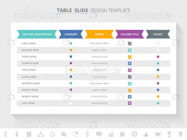 Table Infographic Template - Download Graphics & Vectors