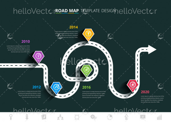 Roadmap infographic template - Download Graphics & Vectors