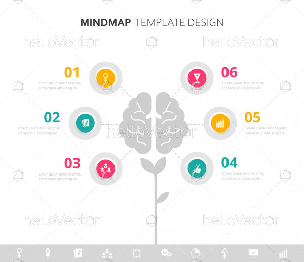 Mind map infographic template - Download Graphics & Vectors