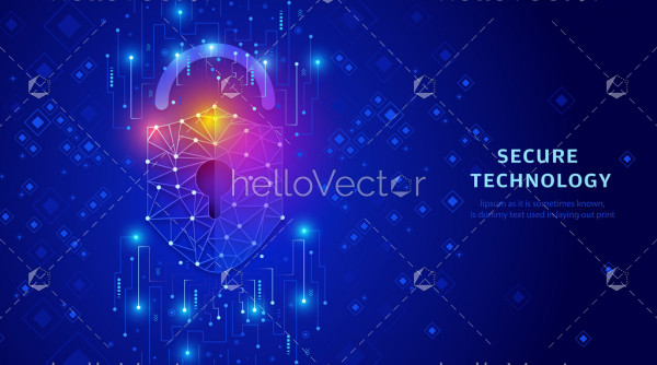 Technology security digital vector background - Download Graphics & Vectors