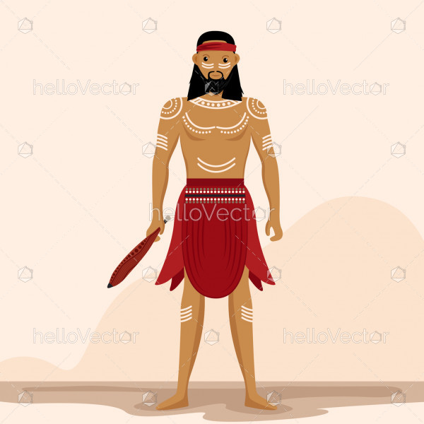Indigenous People - Vector Illustration - Download Graphics & Vectors