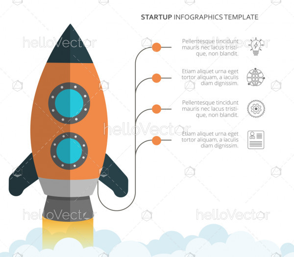 Rocket infographic design - Vector Illustration - Download Graphics ...