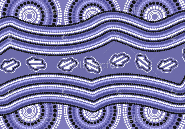 Kangaroo track aboriginal art - Download Graphics & Vectors