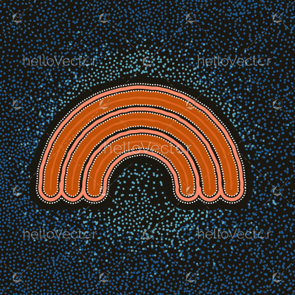 Rainbow/Cloud Symbol - Aboriginal art background - Download Graphics ...