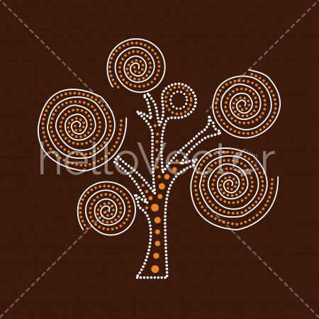 Aboriginal Tree Illustration. - Download Royalty-Free Vectors, Graphics ...