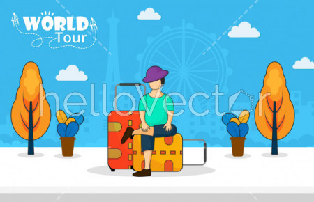 World tour background - Vector Illustration - Download Graphics & Vectors