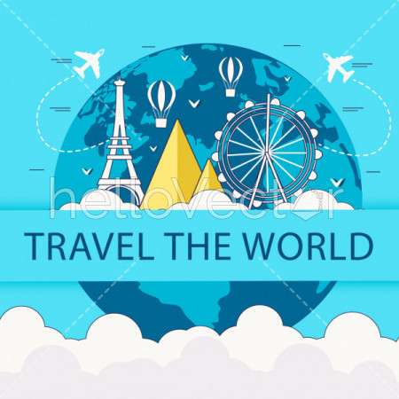 Travel and Tourism flat design - Vector Illustration - Download ...