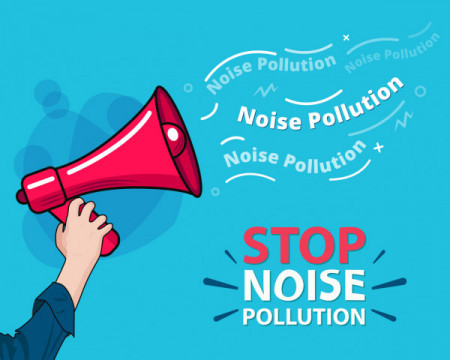 Stop noise pollution illustration - Download Graphics & Vectors