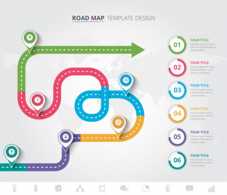 Arrow Road Map Infographic - Download Graphics & Vectors