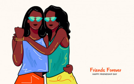 Best friends forever - Vector Illustration - Download Graphics & Vectors