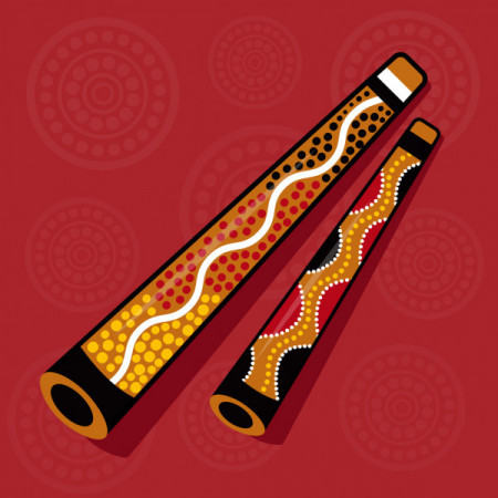 Aboriginal Didgeridoo art - Vector Illustration - Download Graphics ...