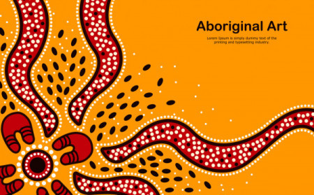 Aboriginal art banner background - Download Graphics & Vectors