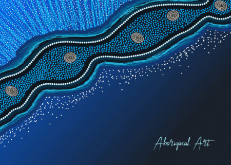 Blue aboriginal art - Download Graphics & Vectors